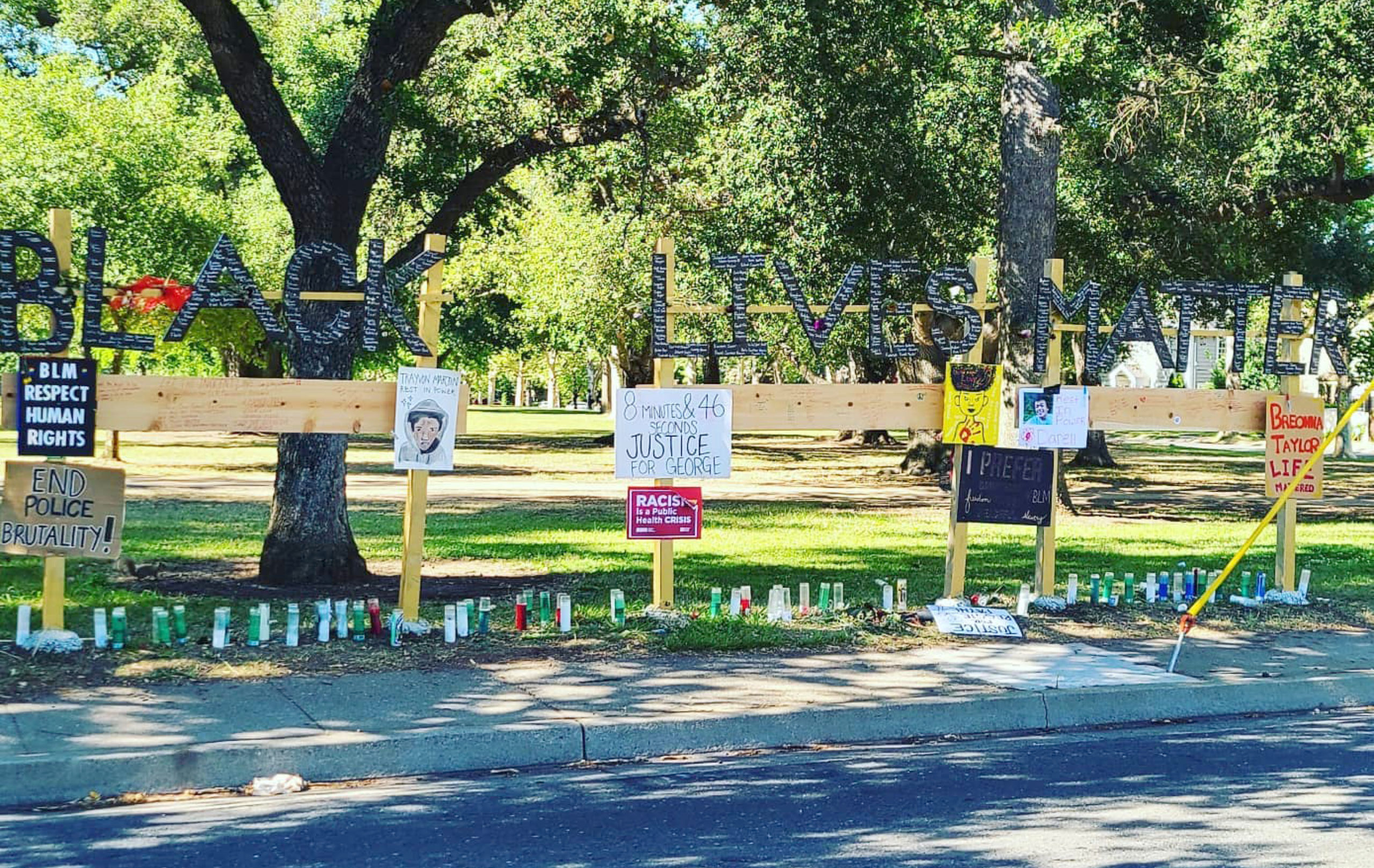 BLM Sign Finds New Home At McClatchy Park - The Sacramento Observer