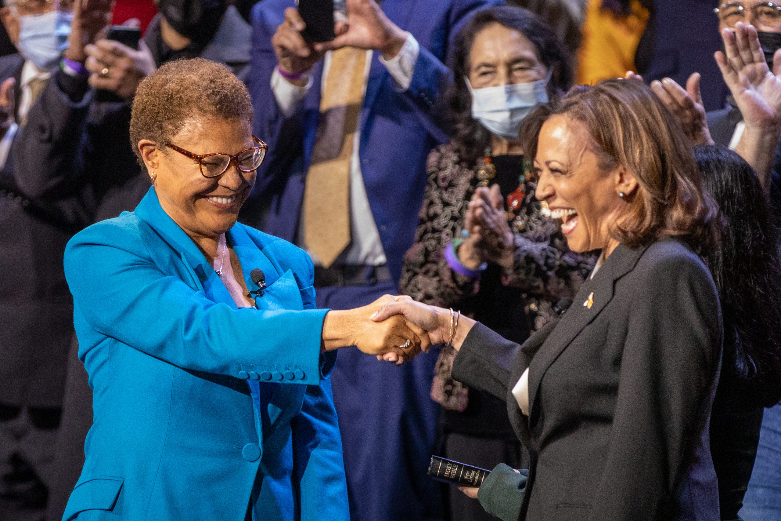 First Black Woman VP Swears in First Black Woman Mayor of Los Angeles
